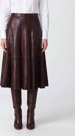 DESA 1972 Plissierter Wildleder-Midirock von mit hoher Taille