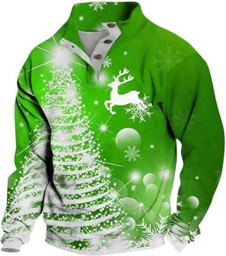 Generic Sweat-shirts tendance pour hommes 2024 hauts de sport absorbants et respirants pour hommes, pull noir, Vert, XL