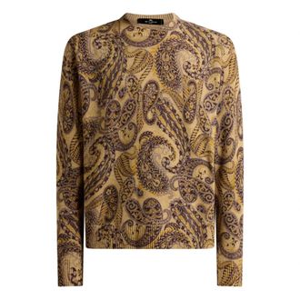 Etro Herren Paisley Print Pullover - - Knitwear - Herren - Braun - XL