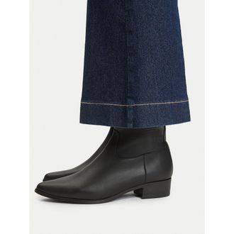 Tommy Hilfiger Stiefeletten Tommy Hilfiger Leather Ankle Boot W Zip FW0FW09921 Schwarz