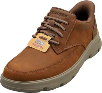Skechers Homme Arch Fit Garza Rowan Basket, Dark Brown Leather/Synthetic, 44 EU