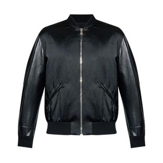 Givenchy Leder- und Satin-Bomberjacke - - Jackets - Herren - Schwarzk - M