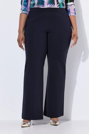 Ulla Popken Schlupfhose Punto-Hose gerades weites Bein Elastikbund