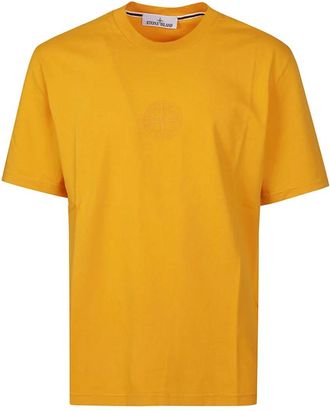 Stone Island Homme, Tops, Orange, Taille: M T-shirt Coupe Standard