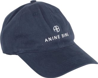 Anine Bing Femme, Accessoires, Bleu, Taille: ONE Size Casquette de Baseball Bleue avec Logo Brod&eacute;