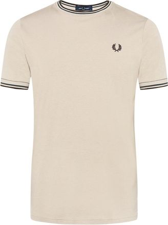 Fred Perry Softes T-Shirt mit Logo-Stickerei und Kontrastb&uuml;ndchen in