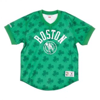 Mitchell & Ness JerseyBA Wordmark Mesh V-Ausschnitt Boscel - - Tops - Herren - Gr&uuml;n - L