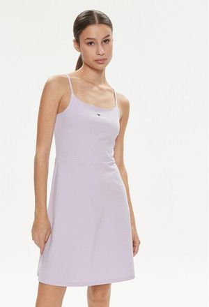 Tommy Jeans Sommerkleid Essential DW0DW17988 Violett Slim Fit