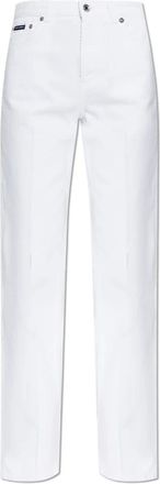 Dolce & Gabbana Femme, Jeans, Blanc, Taille: 36 FR Jean droit