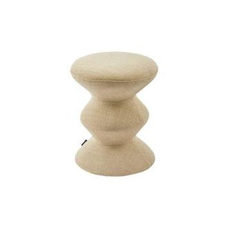 Pols Potten Tabouret rembourré Zig Zag - Beige - Mousse