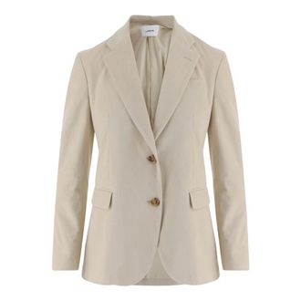 Lardini Stretch Cotton Jacket - - Jackets - Damen - Beige - S
