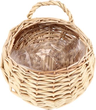 BESPORTBLE Hängender Rattan Blumenkorb Geflochtener Pflanzkorb Für Pflanzen Und Blumen Dekorativ Für Innen Außenbereiche Und Hitzebeständig Für Garten Und Balkon