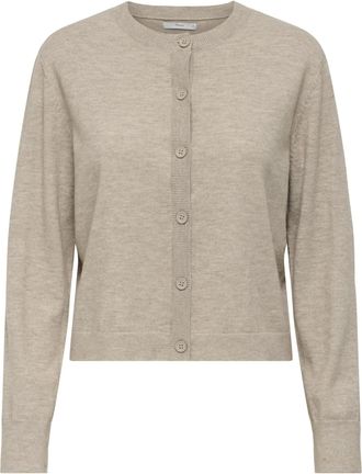 Only Damen Onlcamille Basic L/S Cardigan KNT Noos Strickjacke Mit O-Ausschnitt Und Langen Ärmeln, Pumice Stone, M