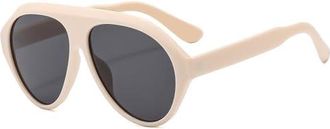 Generic Lunettes De Soleil Dext&eacute;rieur &Agrave; Monture Large For Hommes Sport For Femmes For Vacances Et Conduite(Beige)