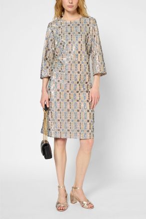 Gerard Darel Robe droite &agrave; sequins - PATY - Bleu ciel