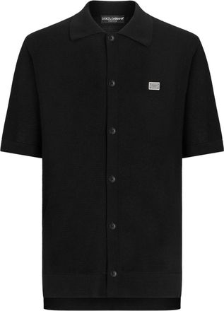 Dolce & Gabbana chemise à plaque logo - Noir