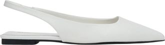 Estro & Luminara Femme, Chaussures, Blanc, Taille: 38 EU Ballerines Slingback &agrave; Bout Pointu