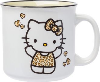 Silver Buffalo Sanrio Hello Kitty Leopard Outfit Keramik Camper Tasse, 590 ml