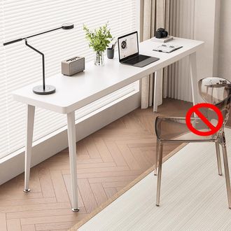 Generic Computertisch, Schreibtisch, Langer Schreibtisch, minimalistischer Stil, Nachttisch, Holzrahmen, geeignet for Zuhause, Büro, Schlafzimmer, Café(White,
