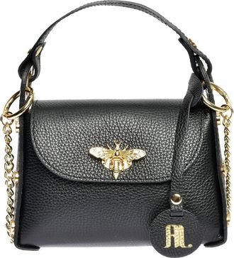 Anna Luchini Schwarz Rindsledertasche