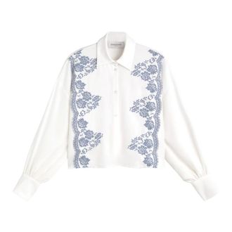 Ermanno Scervino Femme, Blouses et Chemises, Multicolore, Taille: 34 FR D48Ek040Et0 Chemise Florale en Dentelle