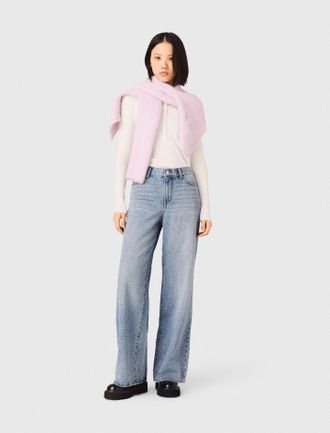 Maje Weite Jeans Mit Strass Allover - Blau - Gr&ouml;&szlig;e 32 - Maje