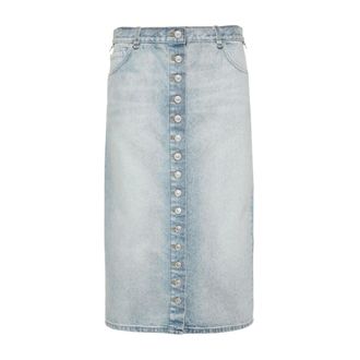 Courr&egrave;ges Femme, Jupes, Bleu, Taille: 40 FR Jupe Multiflex en Denim Bleu