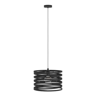 Eglo Pendelleuchte Cremella, 1 flammige H&auml;ngelampe Vintage, Industrial, H&auml;ngeleuchte aus Stahl in Schwarz, Esstischlampe, Wohnzimmerlampe h&auml;ngend mit E27 F