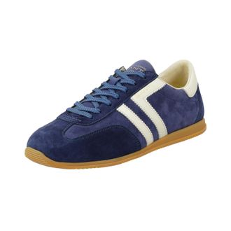GANT Sneaker GANT Spearclub, Herren, Gr. 42, vintage blau, Veloursleder, Schuhe Sneaker, Schn&uuml;rschuh, Low Profile Sneaker mit modischem Kontrastbesatz