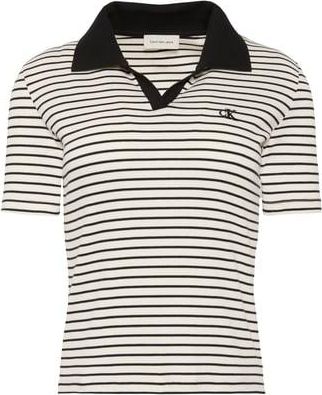 Calvin Klein Polo slim en coton m&eacute;lang&eacute;