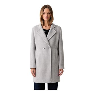 Fracomina Femme, Manteaux, Gris, Taille: 44 FR Manteau Double-Boutonnage