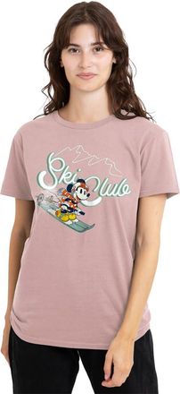 Minnie Mouse Ski Club Ladies T Shirt, Pink, XX-Large