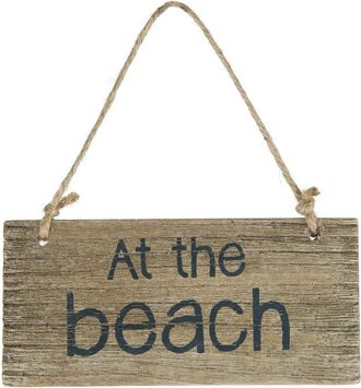 Ib Laursen Holzschild at The Beach