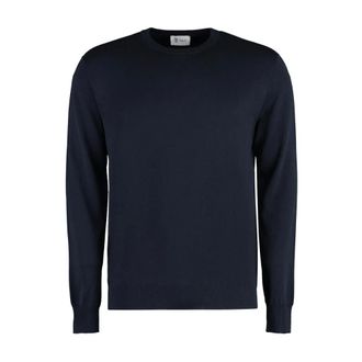 THE (ALPHABET) Pull col rond en maille fine - Homme - Pulls - Bleu - Taille: XL
