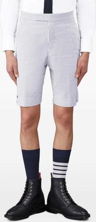 Thom Browne short ray&eacute; &agrave; bride arri&egrave;re - Bleu