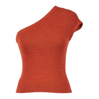 Twinset One-Shoulder Top - - Tops - Damen - Orange - M