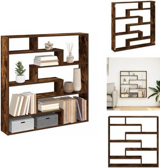 vidaXL Étagère cube murale 7 compartiments chêne fumé bois ingénierie - Étagère Cube Murale - Étagères Cubes Murales - Étagère Cube Flottante - Étagère