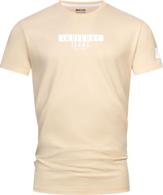 Indicode Herren INVegas T-Shirt mit Rundhals-Ausschnitt aus Baumwolle | Herrenshirt Sommershirt Männer Fog, XXL