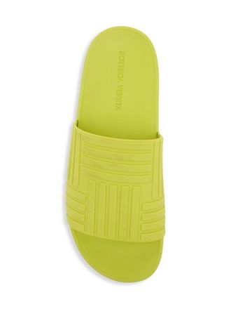 Bottega Veneta Kiwi Rubber Carpet Pool Slides Size 39