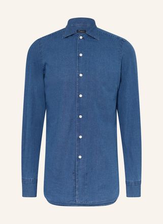 Finamore Finamore 1925 Hemd Napoli Nico Regular Fit In Jeansoptik blau