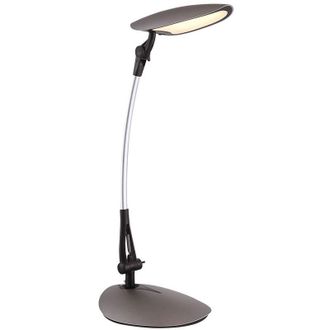 Globo Lighting Lampe d&eacute;tude de bureau de table d&eacute;criture &agrave; led de 9 watts, lampe de lecture chrom&eacute;e, interrupteur flexo Globo 58129