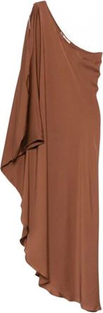 Nouvelle/Silk95Five Femme, Robes, Brun, Taille: 40 FR Robe Asym&eacute;trique Ritz en Soie