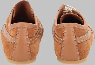 Dries Van Noten Womens Suede Sneakers Beige Leather Trainers