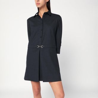Gucci Graues Hemdkleid aus Wolle
