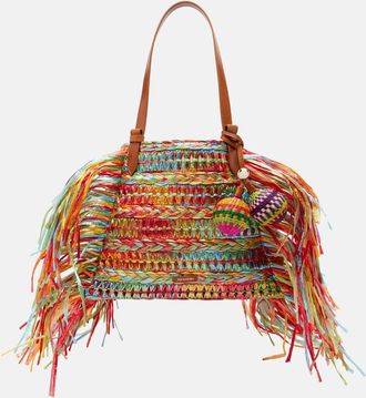 Aquazzura Tote Trancoso aus Raffiabast