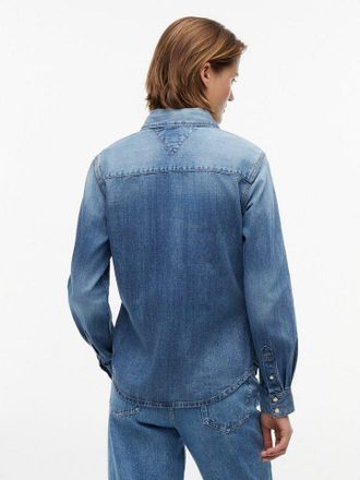 Tommy Jeans Jeansbluse WMN REGULAR SHIRT EXT Baumwolle, regular fit, Brusttaschen