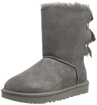 UGG Femme Bailey Bow Ribbon CLASSIC BOOT, Gris, 37 EU