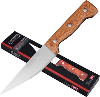 Plys 13.5cm Professionelles Knochenschneidemesser Ausbeinmesser für Kompaktes Fleisch Schneiden Holz Anti Rutsch Griff mit Einzigartigem Klingen Design