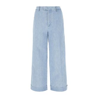 Valentino Garavani Homme, Pantalons, Bleu, Taille: S Cuffed Denim Pants