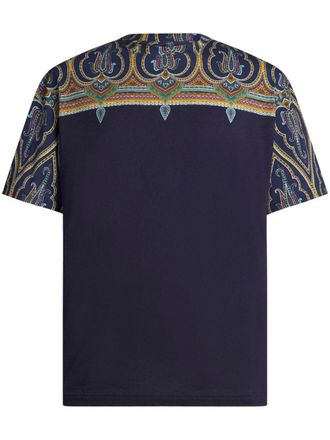 Etro t-shirt à motif cachemire - Bleu